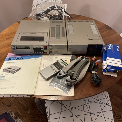 Sony SL-2000 Portable Betamax Recorder TT-2000 Timer With Remote And ...