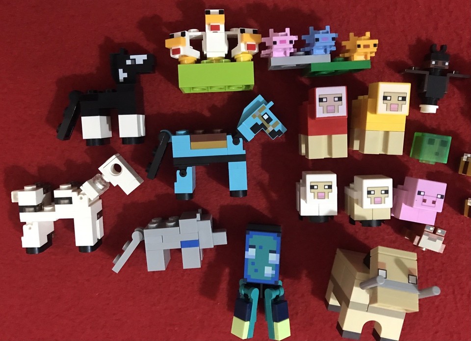 LEGO MINECRAFT Animals (26pcs) [Lot 9] Horse Sheep Axolotl Bee Bat ...