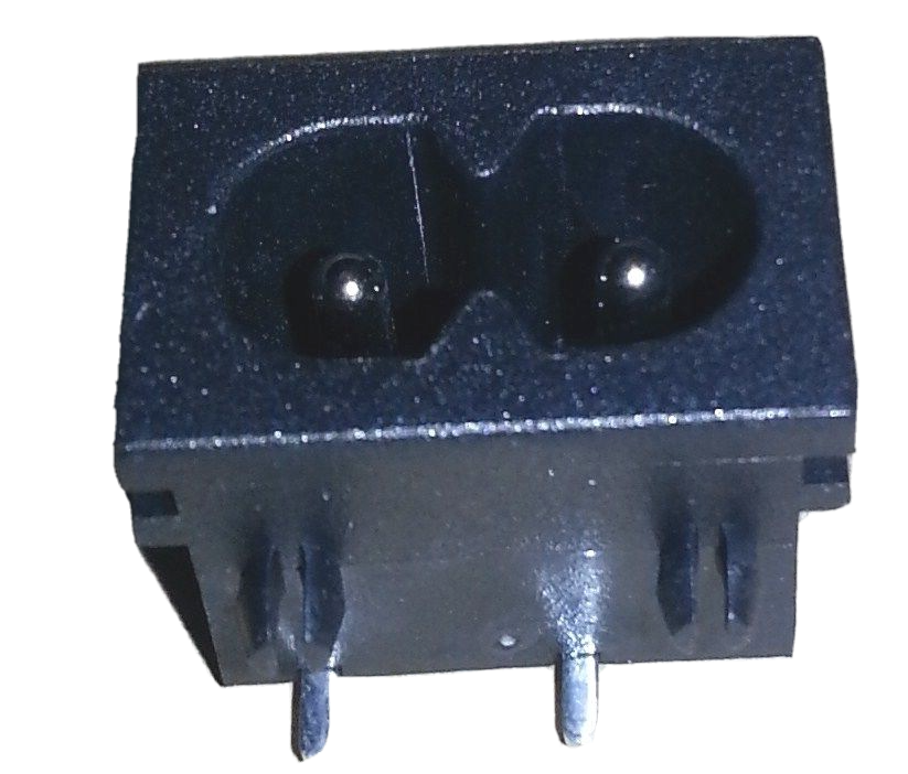 2 PIN FIGURE 8 TYPE IEC C8 REWIREABLE FEMALE INLET SOCKET, SURFACE ...