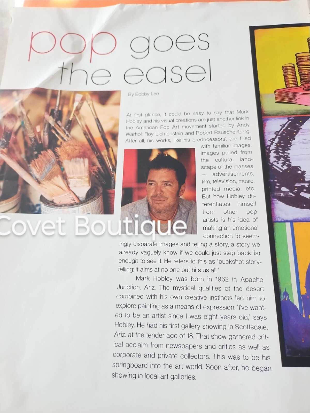 Mark Hobley Original Large Scale Modern Pop Art Painting Acrylic on ...