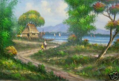 Philippine Rural Paintings Philippine Scenery Landscape Painting