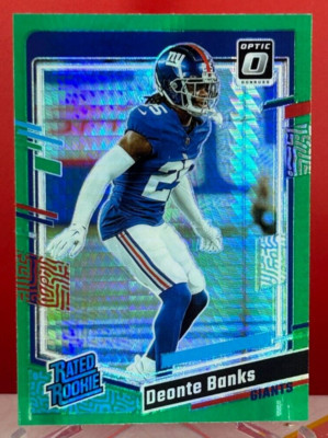 2023 Deonte Banks Donruss Optic Green Hyper Prizm Rookie RC | eBay