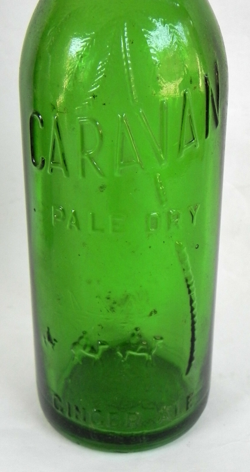 Vintage "Caravan" Pale Dry Ginger Ale Bottle, Green Glass, 7 oz, 8 3/8 ...
