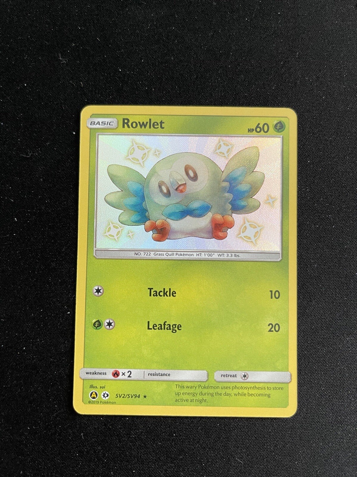 Shiny Rowlet Pokemon Card - Printable Cards