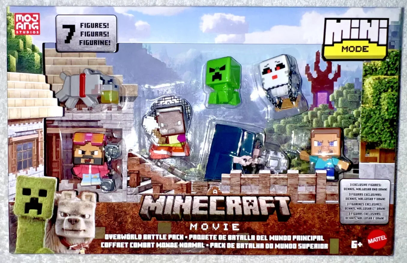 MINECRAFT MOVIE OVERWORLD BATTLE PACK MINI MODE FIGURES **NEW RELEASE ...