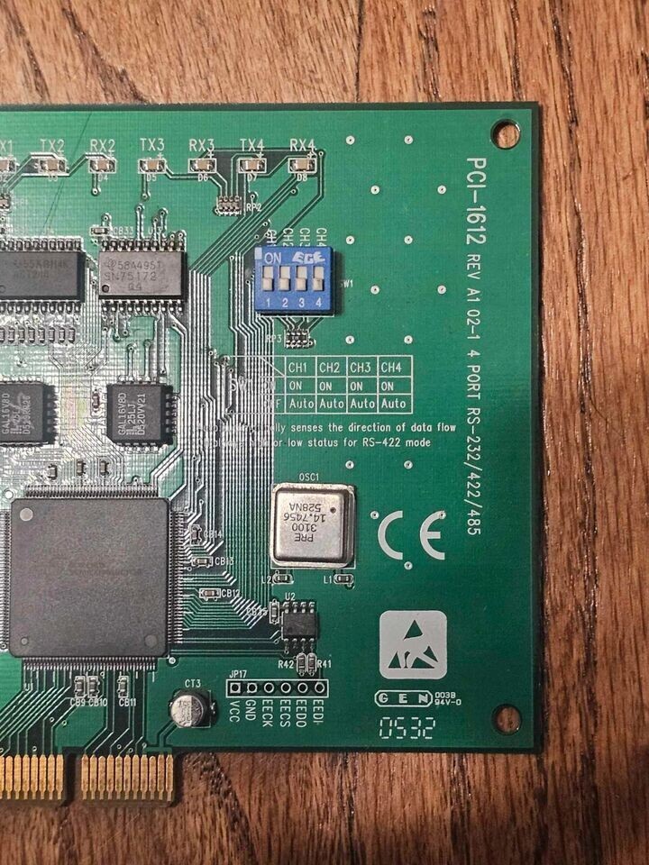 PCI-1612 4-port RS-232/422/485 PCI Communication Card w/Surge ...