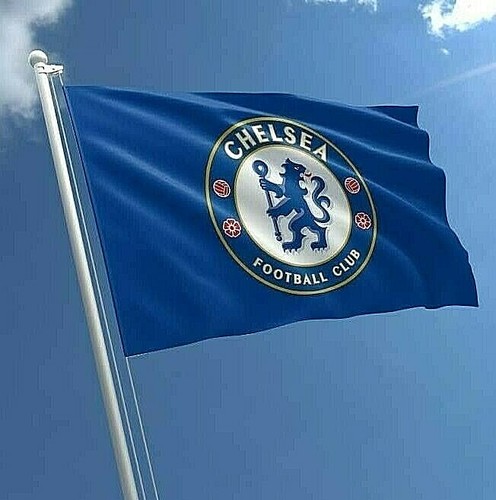 CHELSEA FC LARGE FOOTBALL WINDOW BANNER CLUB MAST FLAG 5 X 3ft OFFICIAL ...