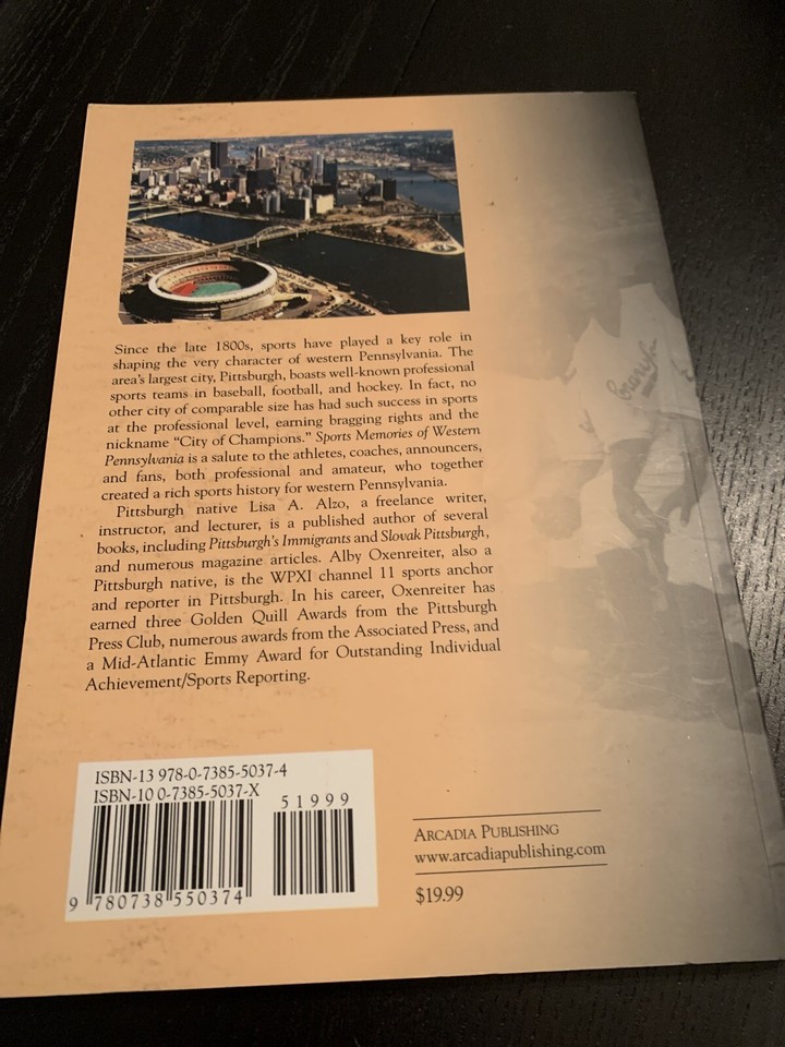 Sports Memories of Western Pennsylvania by Lisa Alzo; Alby Oxenreiter ...