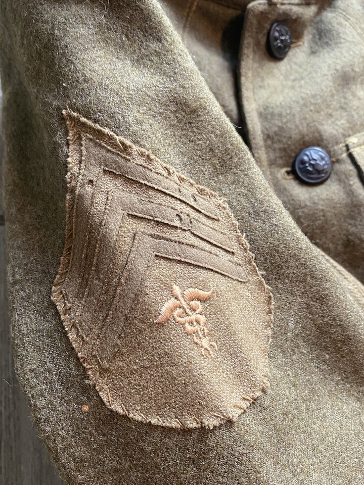 Antique American WW1 NAMED SGT Doughboy Uniform 33rd Infantry Division ...