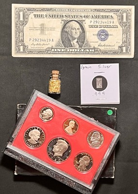 U.S. Coin & Currency Mix Lot – Includes Real Silver & Gold - U.S. Proof ...