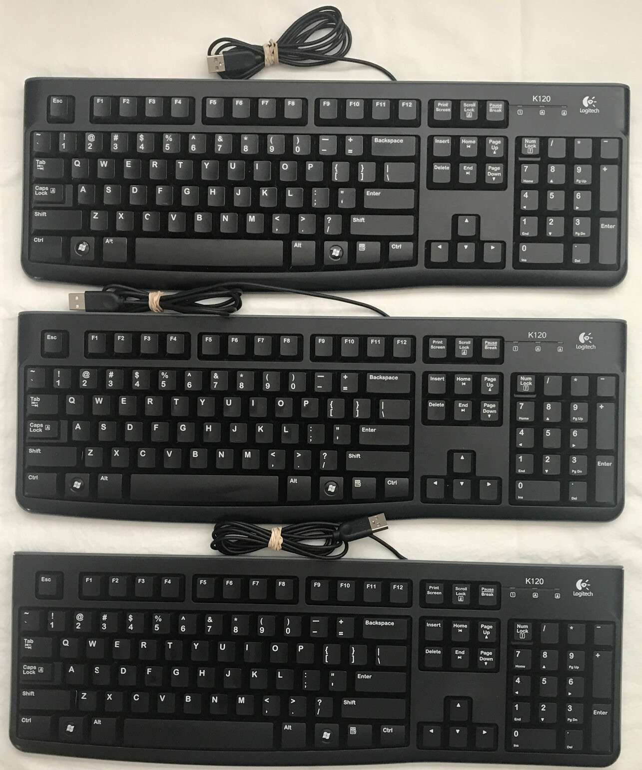 LOT OF 3 LOGITECH K120 KEYBOARD Y-U0009 | eBay