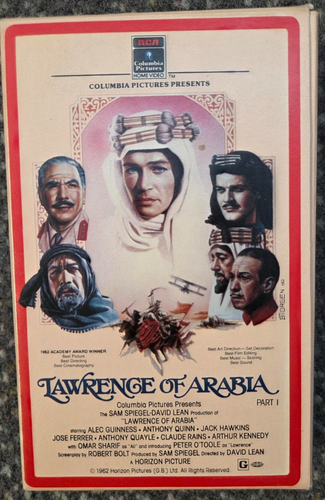 LAWRENCE OF ARABIA BETA BETAMAX TAPE IN BOX PETER O'TOOLE ALEC GUINNESS ...