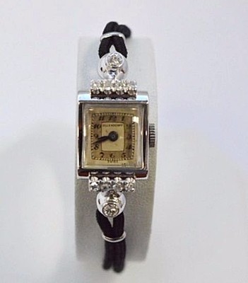 W507- Vintage Ladies 14k White Gold with Diamonds Ollendorff Watch | eBay