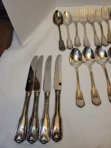 Towle London Shell Silversmiths Silver Plated 40 piece Flatware Stamped ...