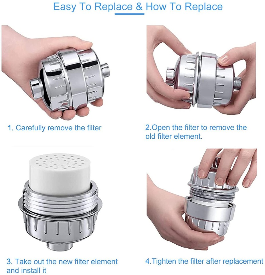 20 Stage Shower Water Filter Replacement Cartridge,Fits Most Shower ...