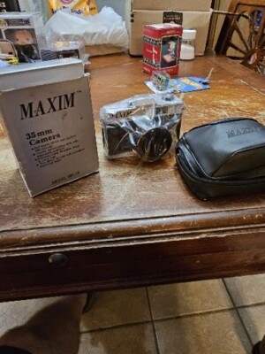 Maxim MF-1X 35mm Camera with Case Vintage Original Packaging Nos | eBay