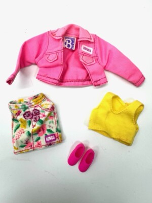Barbie Bongo Fashion Pink Jacket Yellow Top Floral Skirt Shoes - 1992 ...