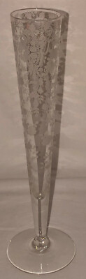 Cambridge ROSE POINT CRYSTAL 10 1/2" FOOTED TAPERED BUD VASE #274 | eBay