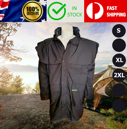 S, 2XL Australian Made Mens Waterproof Hooded Japara Rain Raincoat ...