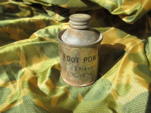 US Army Foot Powder Fuß Puder 1940 Boots 1 3/4 Oz USMC Navy WK2 WWII ...