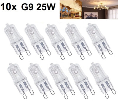10X G9 Halogen Light Bulb Clear Capsule 240V 25W 2 Pin LED Bulbs | eBay UK