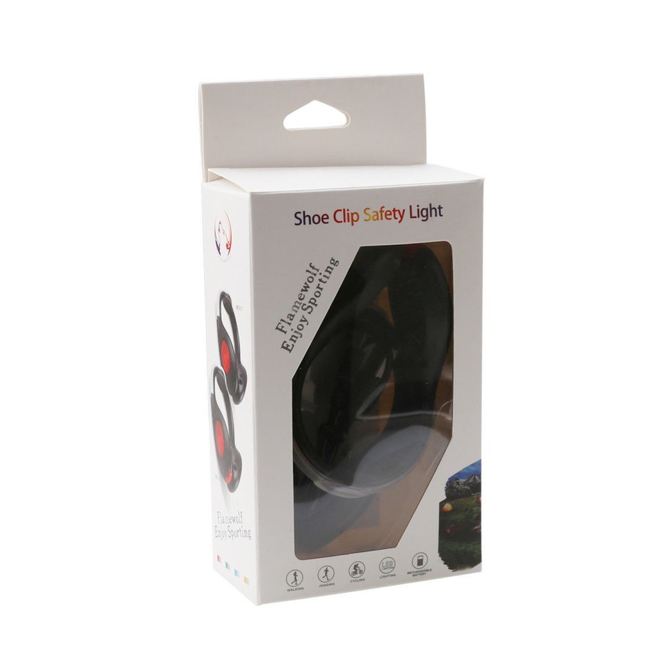 (PAIR) LED USB RECHARGEABLE SHOE Light CLIPS for running jogging ...