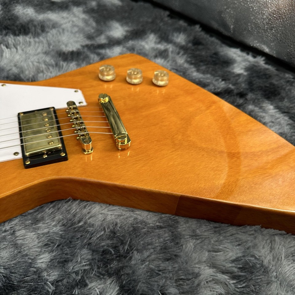 Brown Explorer Electric Guitar Gold Hardware 2H Pickups | eBay