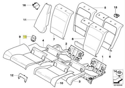 BMW E92 Child Seat Isofix Mount Cover Flap Trim 6970744 52206970744 for ...