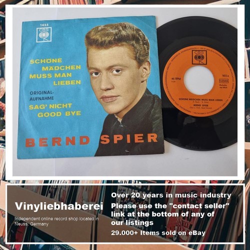 7" Single Bernd Spier - Schöne Mädchen muss man lieben Vinyl Germany | eBay