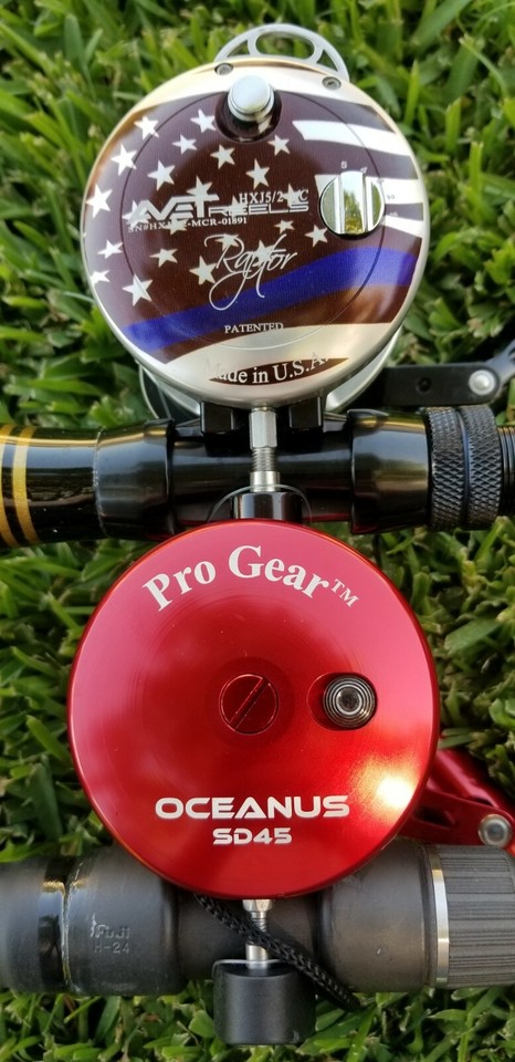 PRO GEAR Oceanus SD45 Pro Gear Star Drag reel Gold RH Aluminum Handle ...