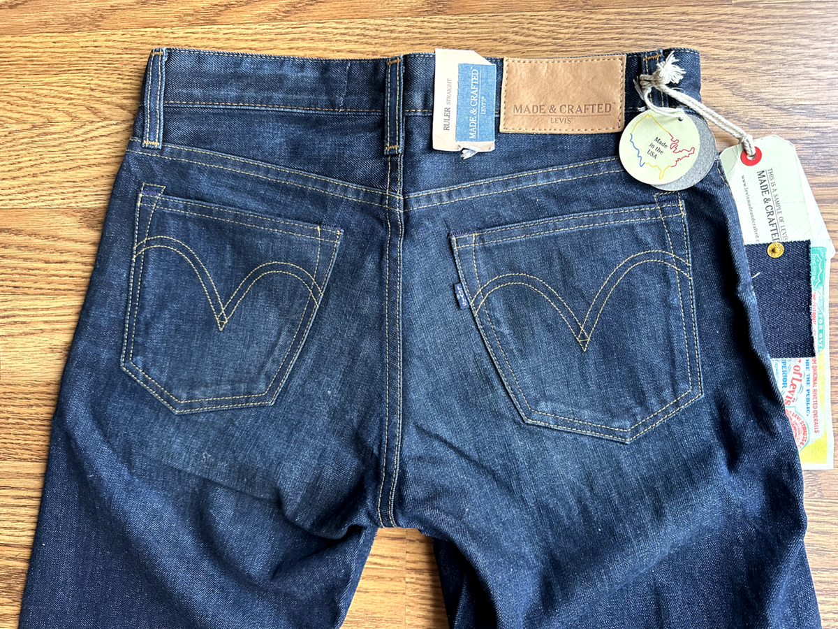 Levi's Made & Crafted RULER STRAIGHT Jeans USA - 28x34 RARE Levi's Made & Crafted RULER STRAIGHT Jeans USA - 28x34 RARE