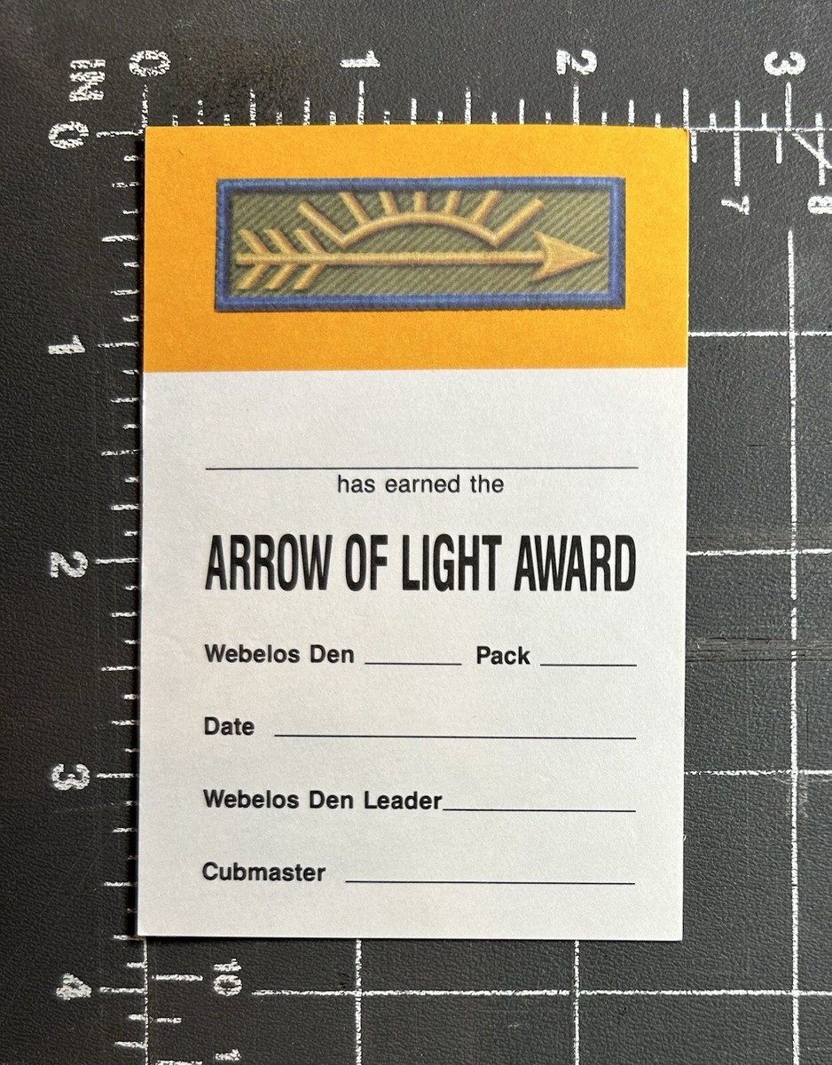 Cub Scout Arrow Of Light