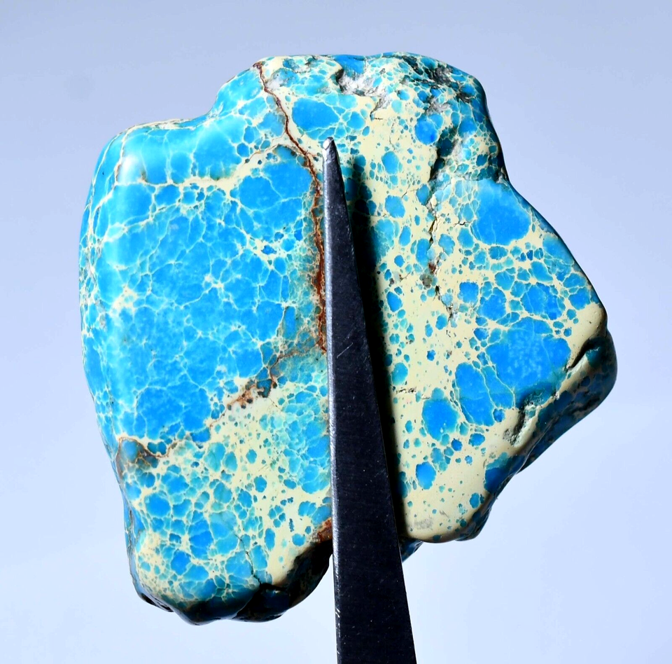 Natural Blue Ridge Turquoise 132.0 Ct Polished Slab Untreated Certified ...