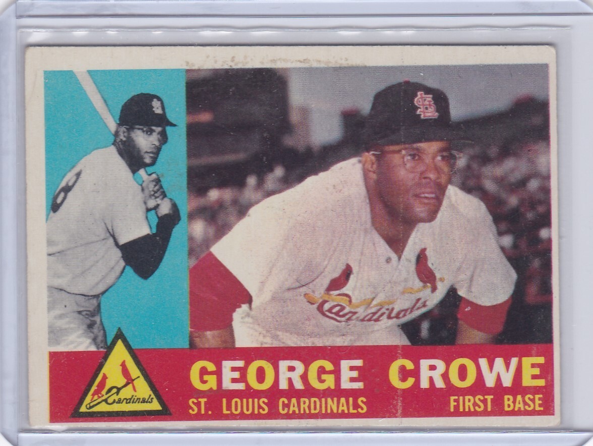 1960 Topps Baseball Card #419 George Crowe St. Louis Cardinals - Ex ...