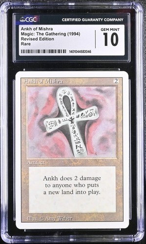 Magic: The Gathering 1994 Ankh of Mishra Revised Edition CGC 10 Gem ...