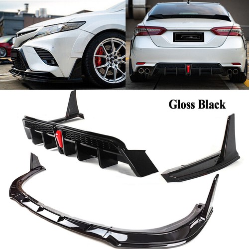 For Toyota Camry SE XSE 18-2023 Front Bumper Splitter Lip+Rear Diffuser ...