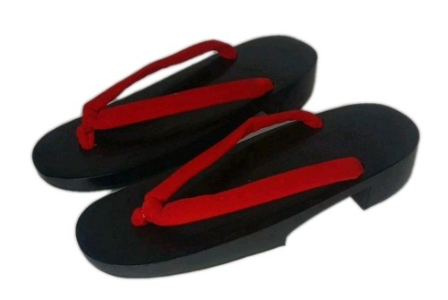 Japanese Vintage Ladies Geta Wooden Sandals Kimono Urushi Nuri High ...