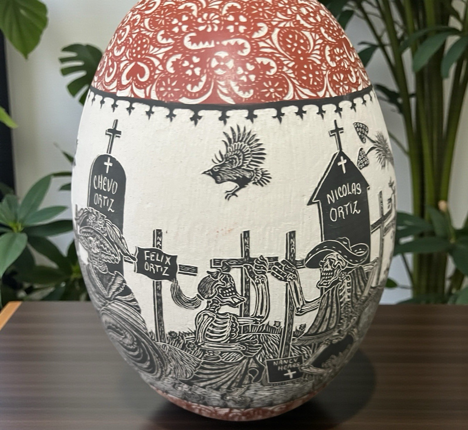 Mata Ortiz Pottery Day of the Dead Javier Martinez Cemetery Ravens ...