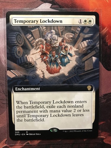 MTG Temporary Lockdown Extended Art Dominaria Unitied DOM 389 Rare NM ...