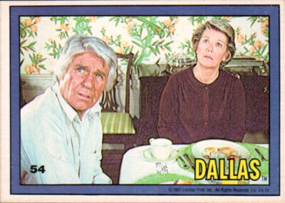 1981 Donruss Dallas Vintage TV Movie Trading Card #54 Jock & Ellie ...