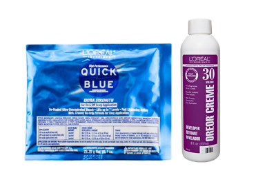 L'Oreal Quick Blue Powder Bleach 1 oz | L'Oreal Developer - 8oz(free ...