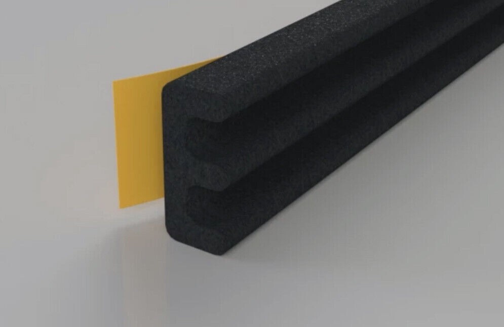 Stormguard EPDM 10m Rubber Draught Excluder Roll Window Door Draft Seal ...