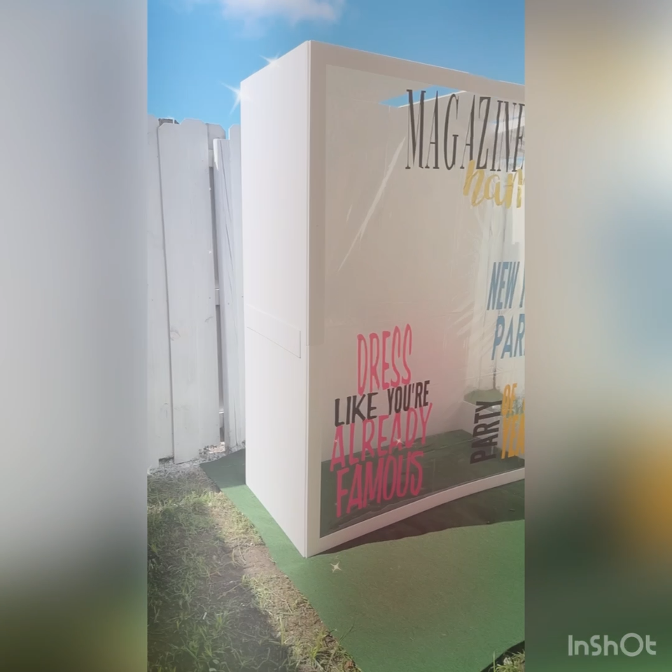 6.3ft by 5.4ft Magazine photo booth, magazine life size, custom ...