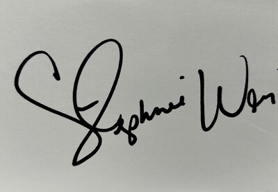 Stephanie Weir American Actress Comedian Writer Signature Index Card ...