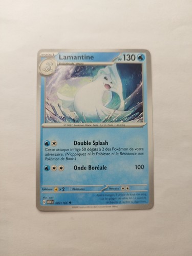Carte Pokémon - Lamantine - 087/165 - EV03.5 - 151 | eBay