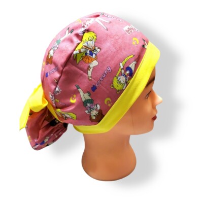 Sailor Moon Ponytail Surgical Scrub Hat Scrub Cap USA Made Women Ladies ...