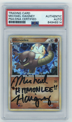 PSA Signed Micheal Haigney Hitmonlee HGSS25 Black Star Promo Pokemon | eBay