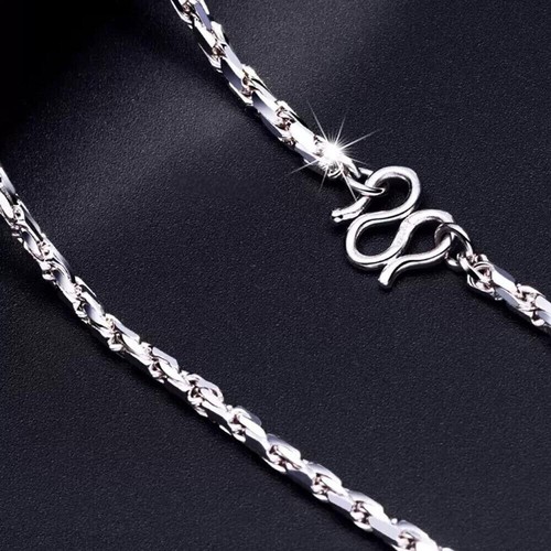 Pure PT950 Platinum 950 Chain Men Women 1.5mm Rope Link Necklace 11g 19 ...