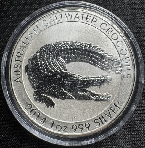 2014 Australia 1 oz Silver Saltwater Crocodile BU | eBay