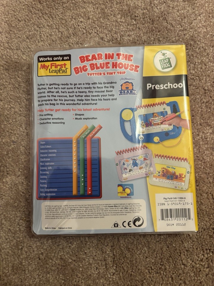 Leap Frog My First Leap Pad Bear in the Big Blue House Tutters Tiny Trip New 708431201125| eBay